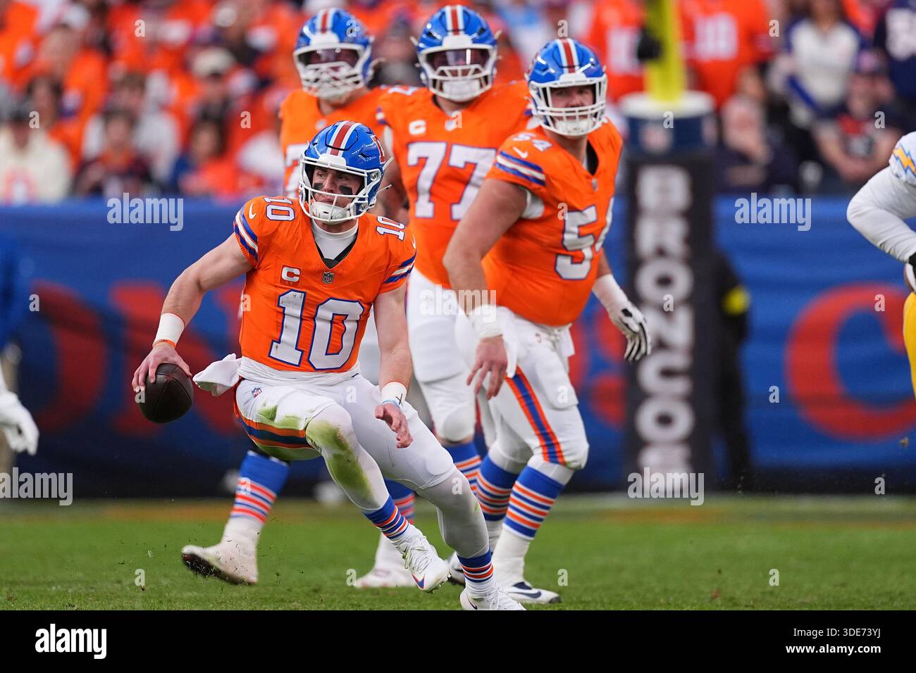 Denver Broncos quarterback Bo Nix (10) in the second half of an NFL ...