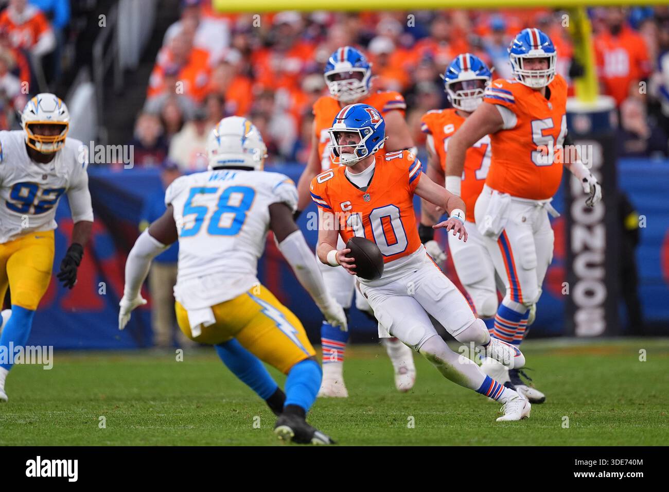 Denver Broncos quarterback Bo Nix (10) in the second half of an NFL ...