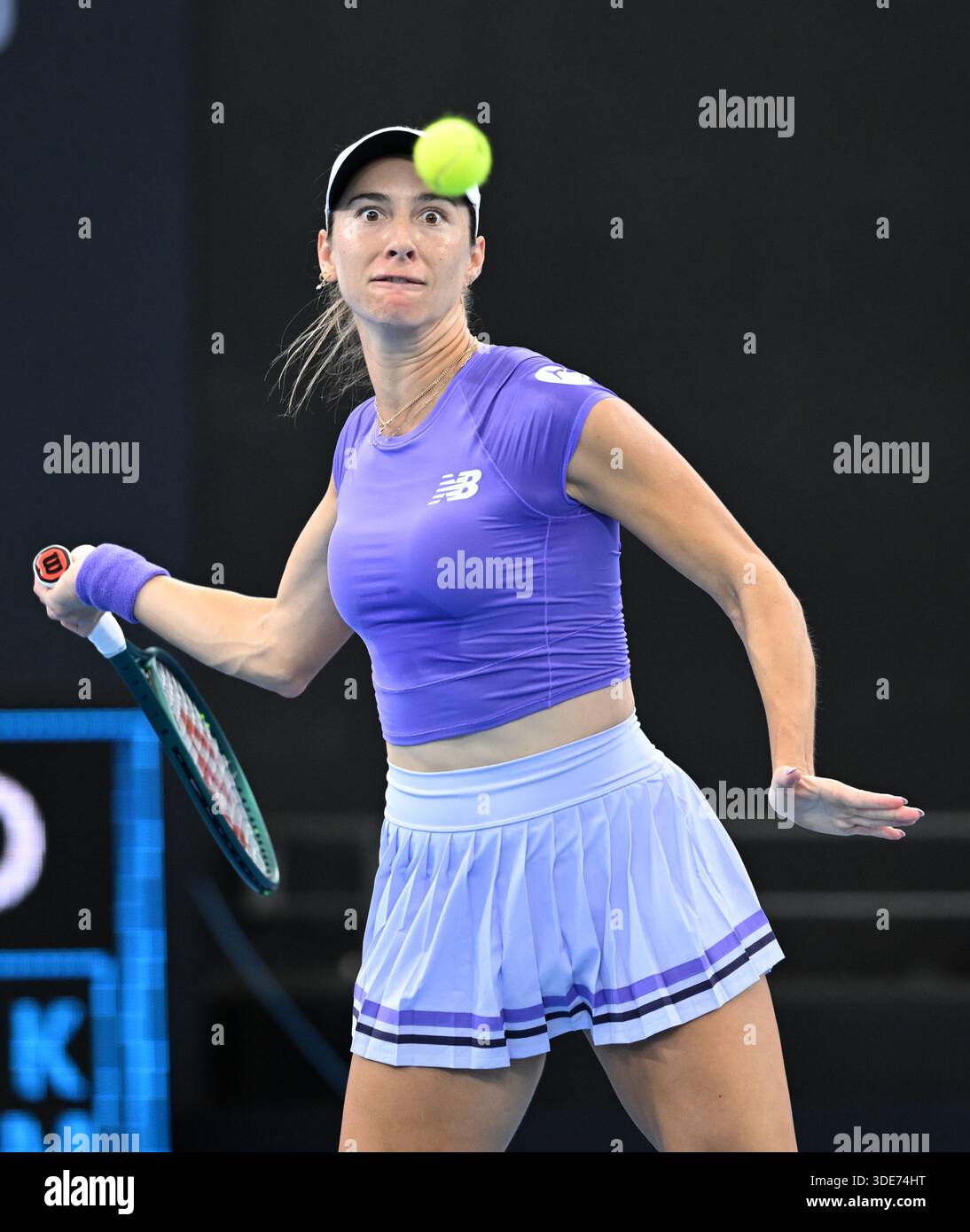 McCartney Kessler of the USA in action against Madison Keys of the USA ...