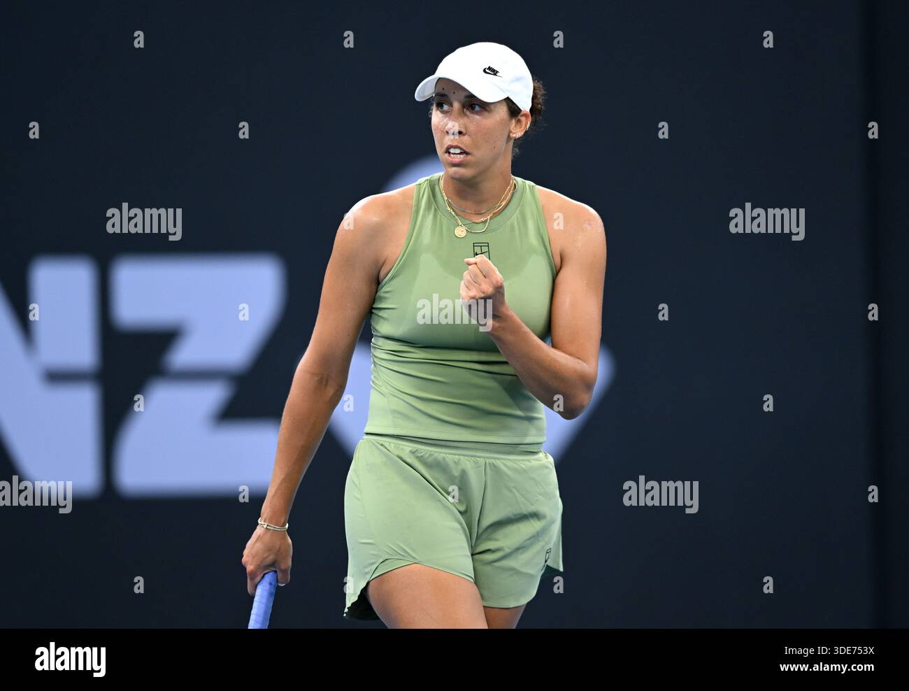 Madison Keys of the USA reacts against McCartney Kessler of the USA ...