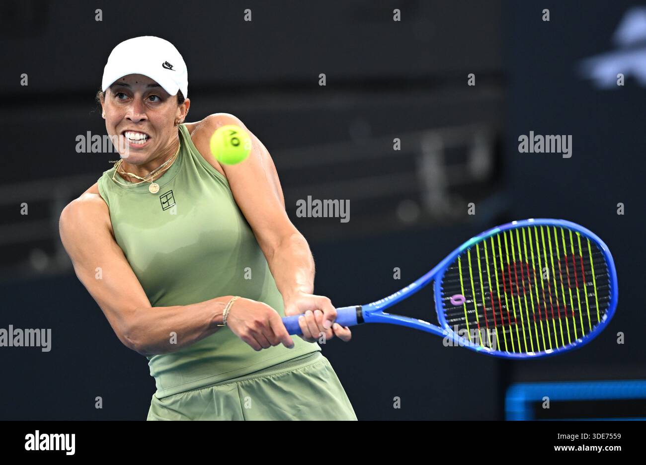 Madison Keys of the USA in action against McCartney Kessler of the USA ...