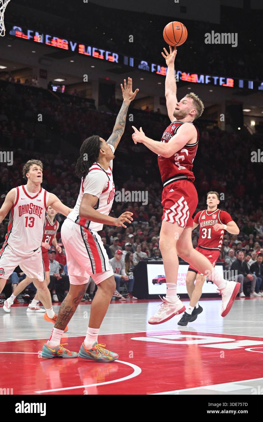 January 5, 2026: Nebraska Cornhuskers forward Rienk Mast (51) takes a ...