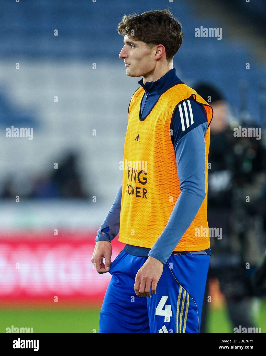 4, Ben Nelson of Leicester City at warm up during the Sky Bet ...