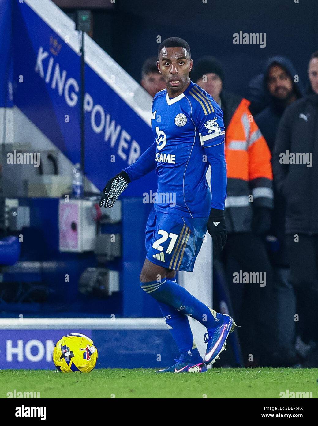 21, Ricardo Pereira of Leicester City with the ball during the Sky Bet ...