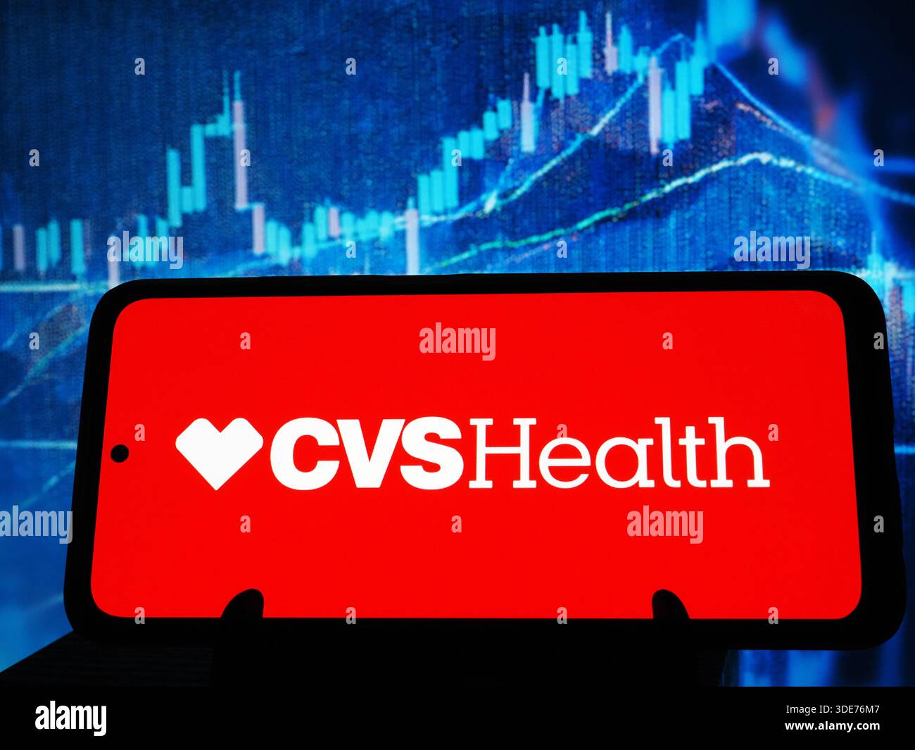 In this photo illustration, the CVS Health Corporation logo seen ...