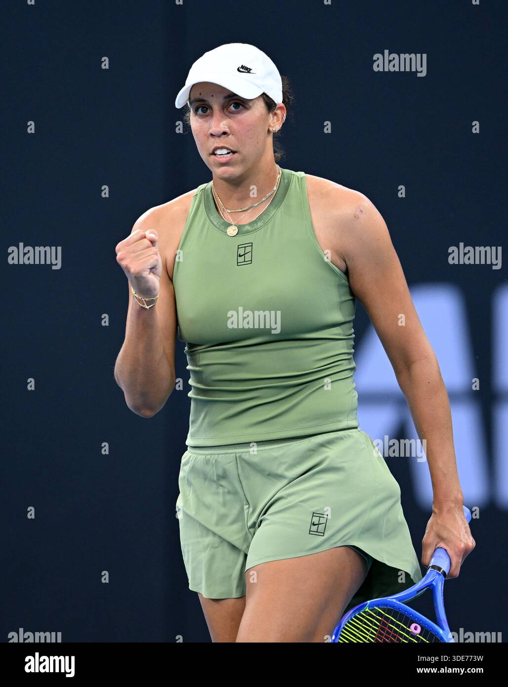 Madison Keys of the USA celebrates winning against McCartney Kessler of ...