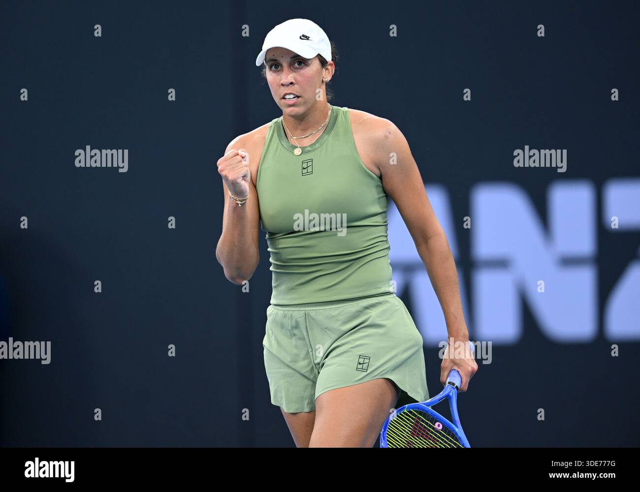 Madison Keys of the USA celebrates winning against McCartney Kessler of ...