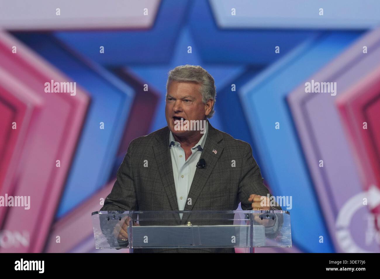 FILE - Ga. Rep. Mike Collins speaks during Turning Point USA's ...