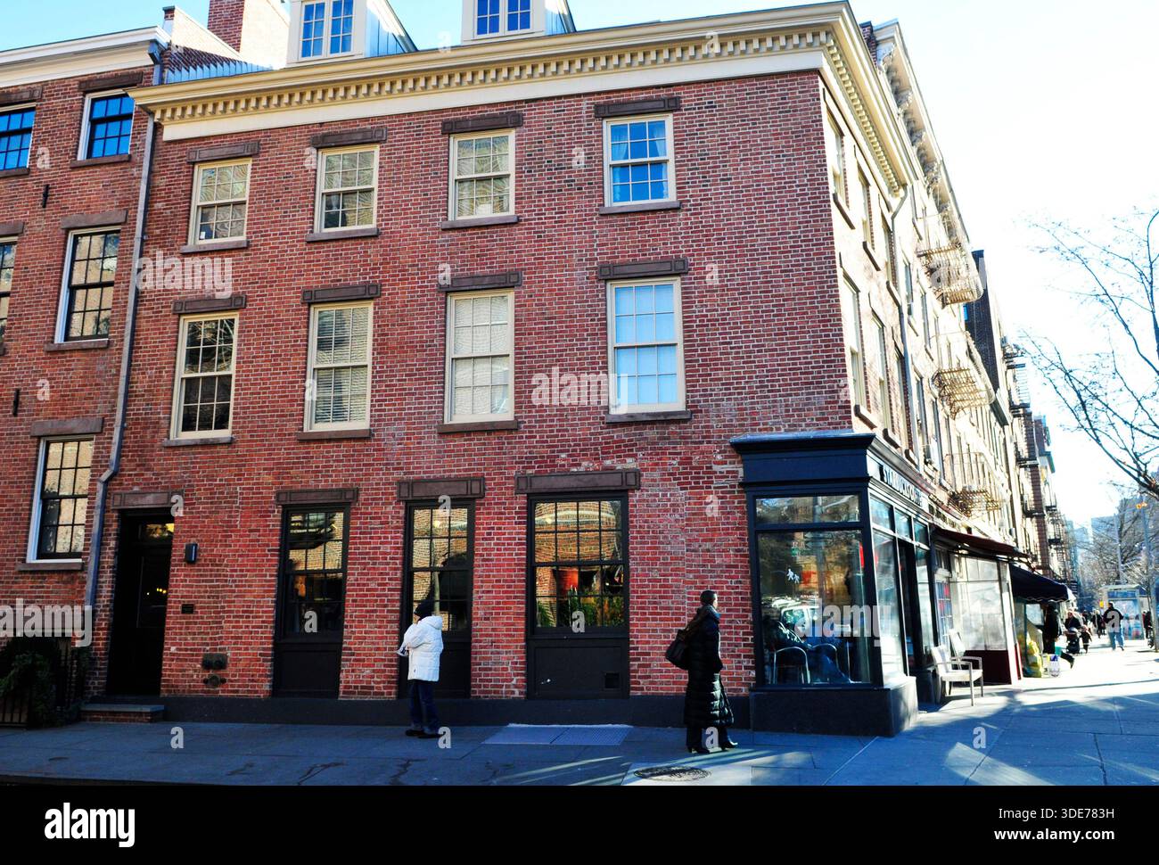 A traditional Red brick building in the 8th Ave / Hudson street area in ...