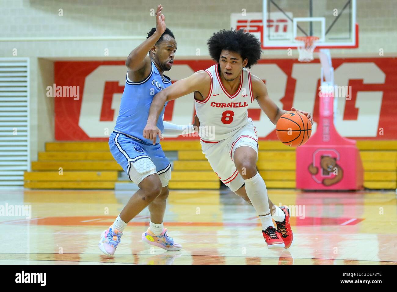 January 05, 2026: Cornell Big Red guard Adam Hinton (8) drives against ...