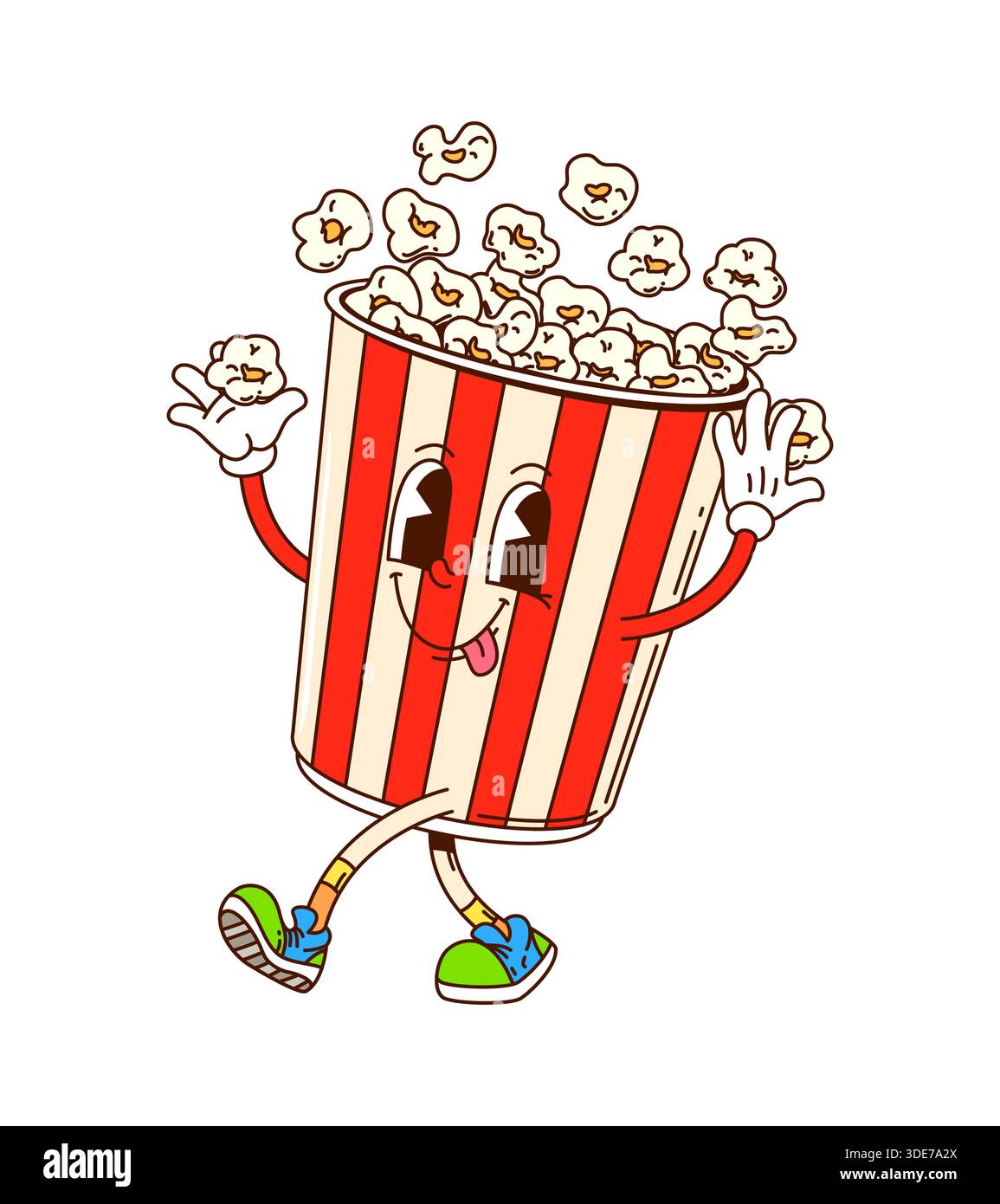 Cartoon popcorn bucket groovy hi-res stock photography and images - Alamy