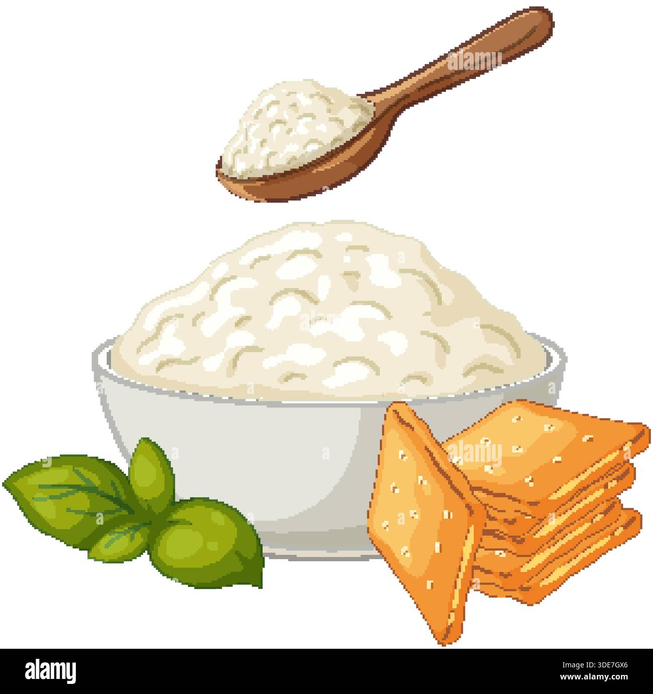 Bowl crackers appetizer Stock Vector Images - Alamy
