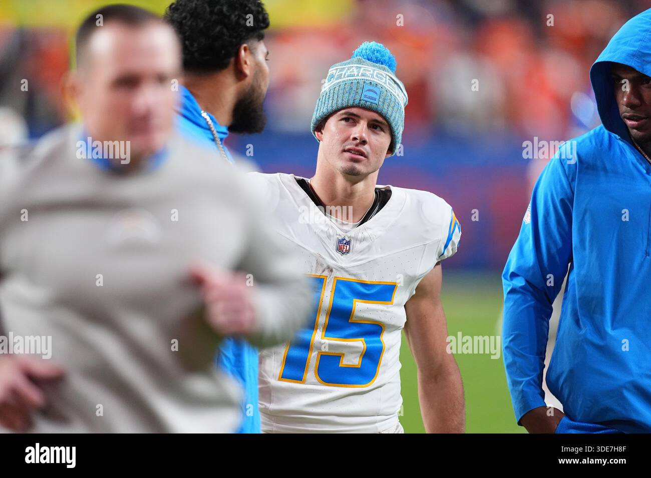 Los Angeles Chargers wide receiver Ladd McConkey (15) after an NFL ...