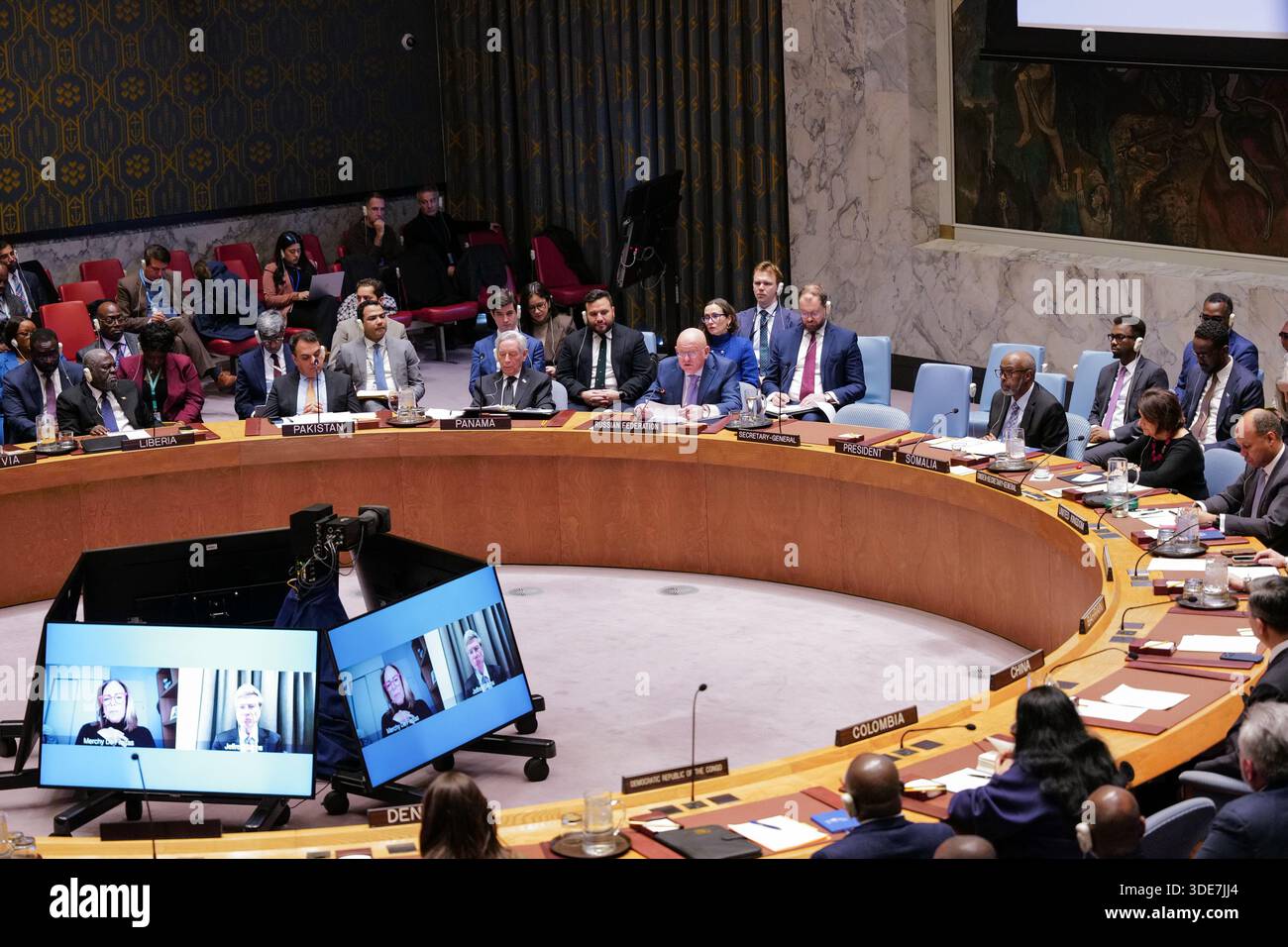 New York, USA.5th January 2026. The UN Security Council held an ...