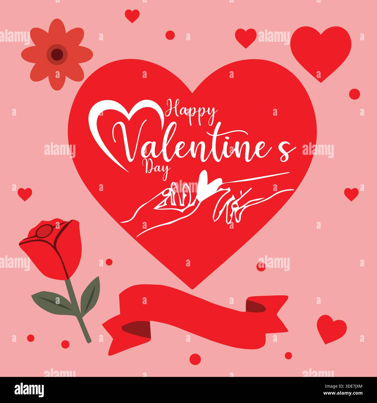 Valentines day rose on Stock Vector Images - Alamy