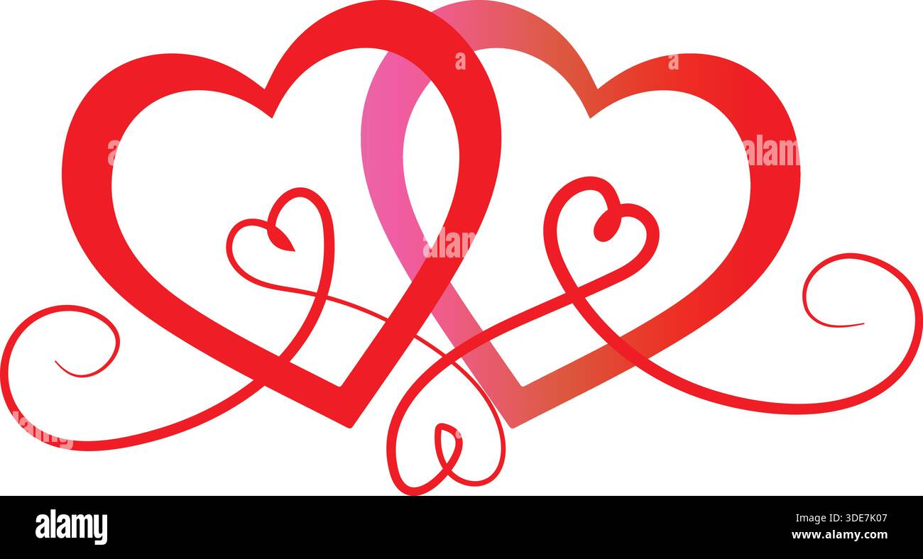 Beautiful romantic card valentine Stock Vector Images - Alamy
