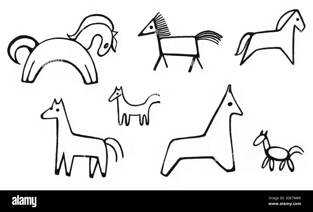 Folklore line drawing hi-res stock photography and images - Alamy