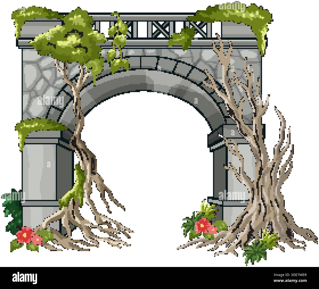 Mossy masonry Stock Vector Images - Alamy