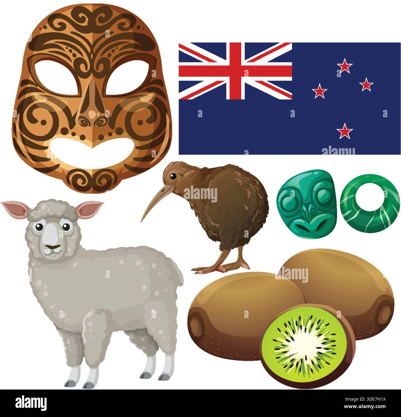 Sheep new zealand Stock Vector Images - Alamy
