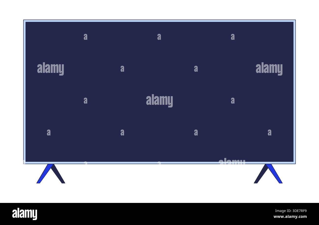 Blank dark television screen Stock Vector Images - Alamy