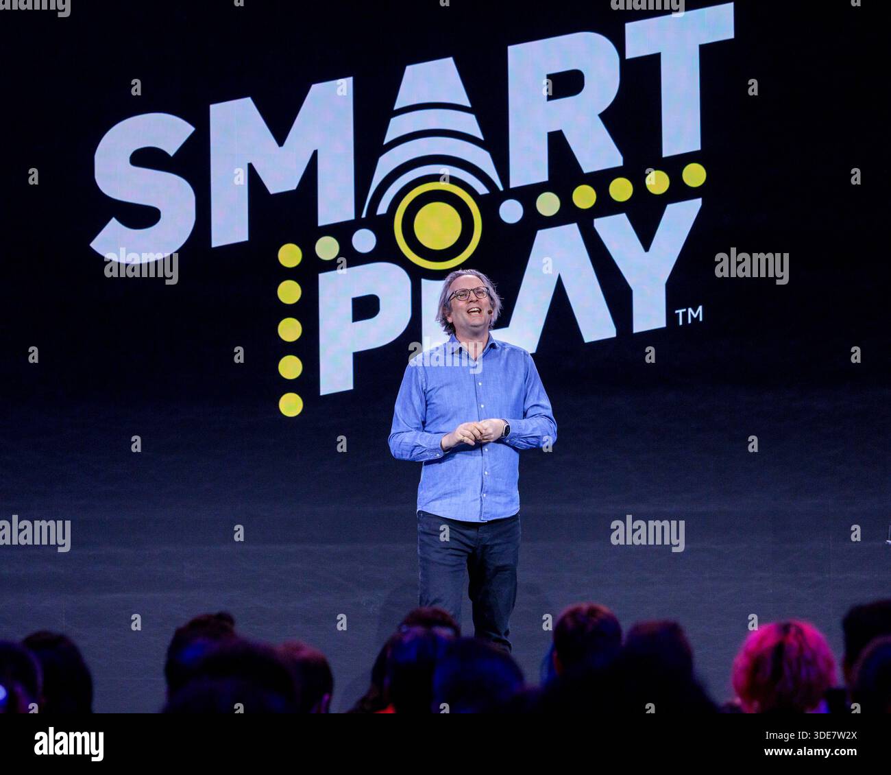 Tom Donaldson, SVP & Head of Creative Play Lab, speaks at the LEGO ...