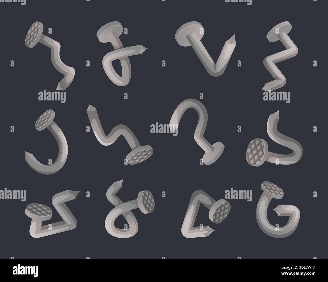 Old damaged metal steel Stock Vector Images - Alamy