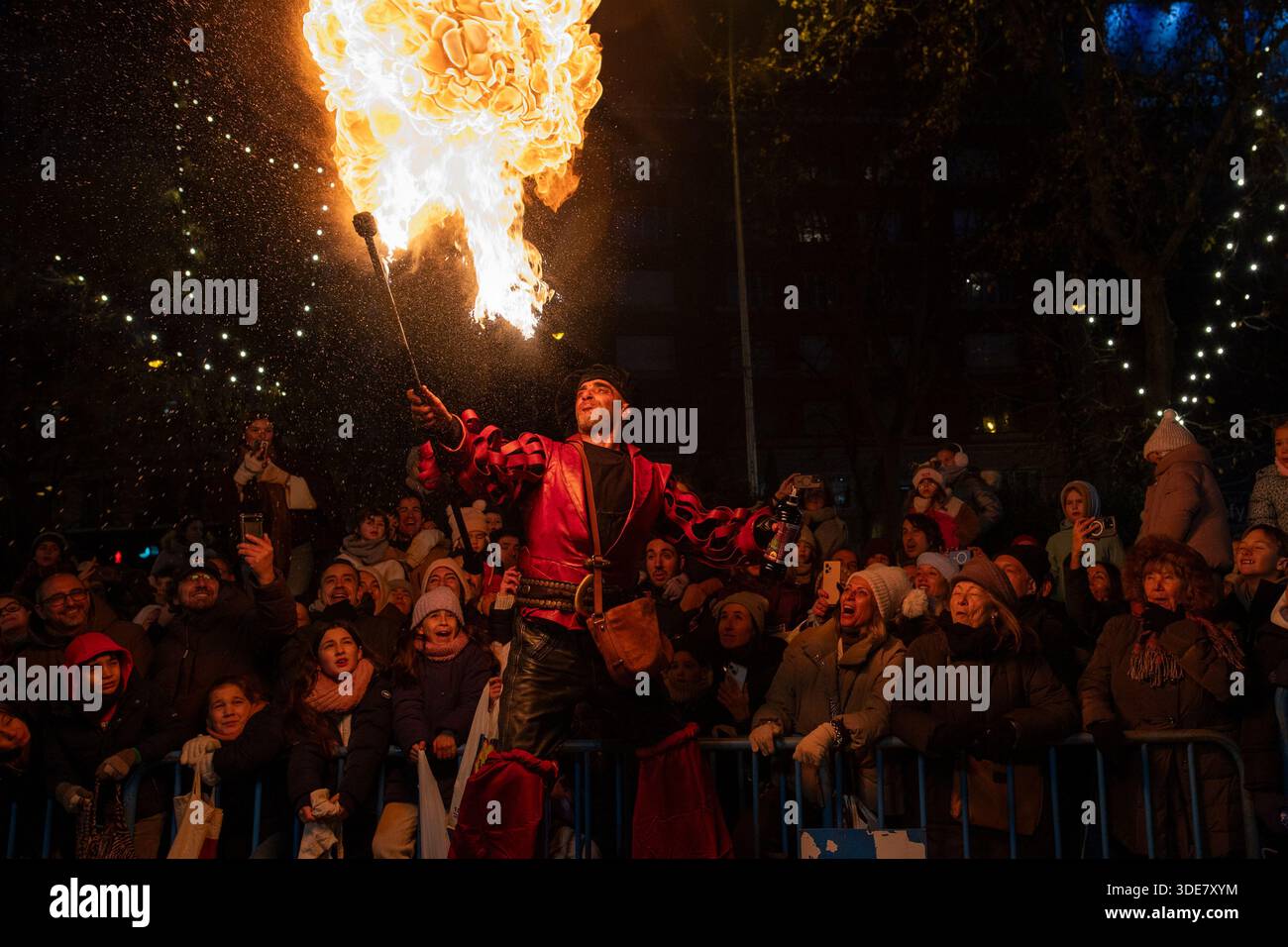 Madrid, Spain. 05th Jan, 2026. The traditional Three Kings Parade takes ...