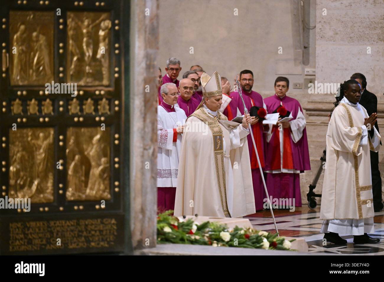 Pope Leo XIV arrives to close St. Peter's Basilica Holy Door to end the ...