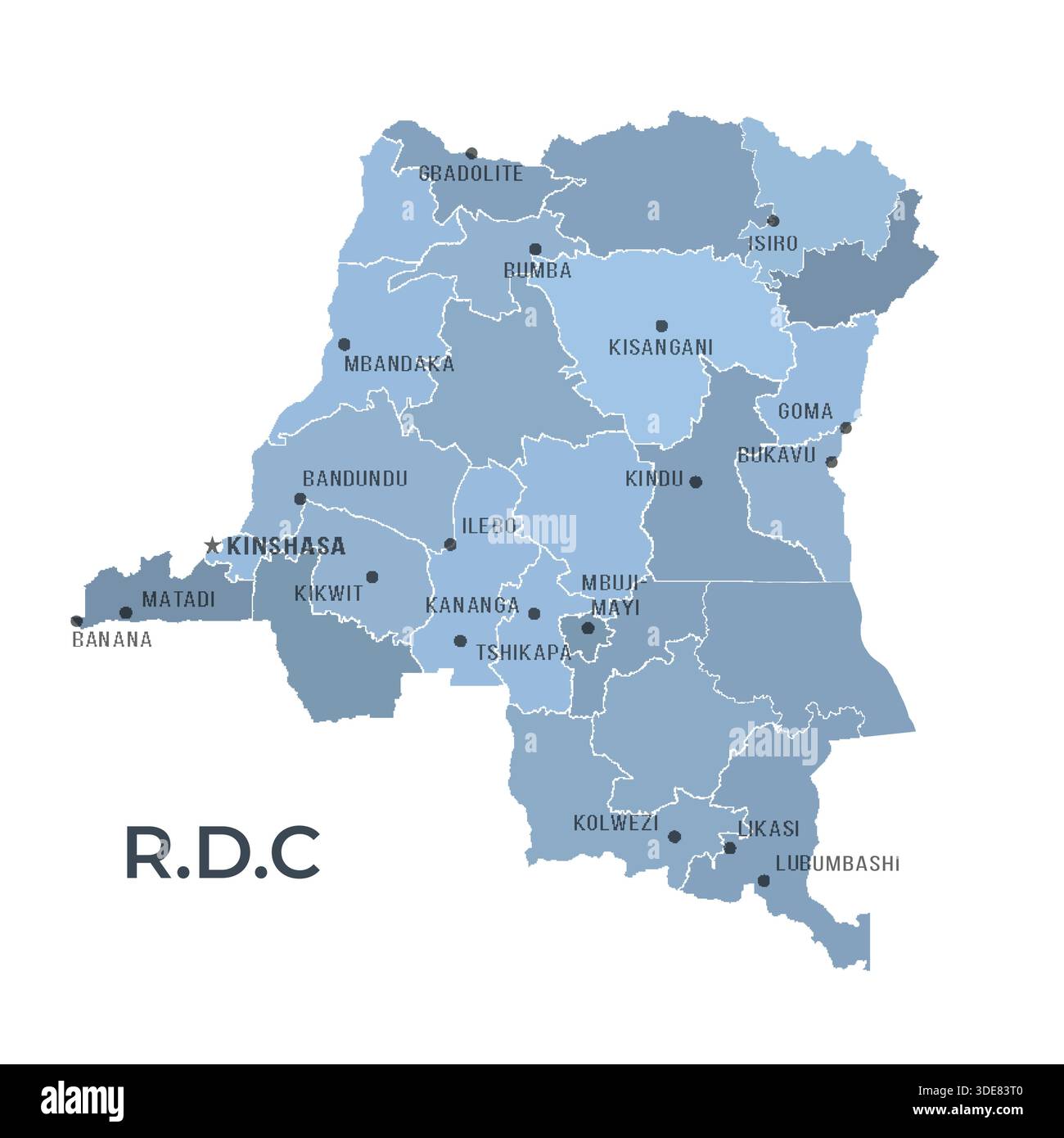Map of congo and kisangani Stock Vector Images - Alamy