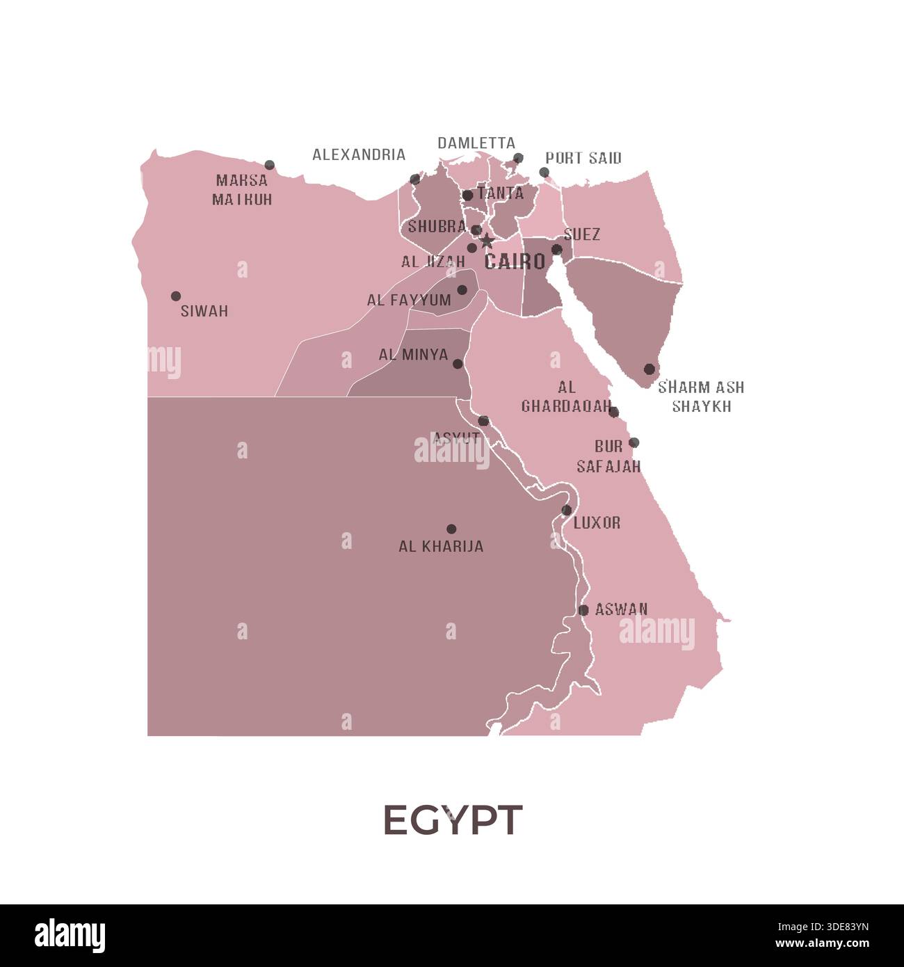 Map of shubra el kheima hi-res stock photography and images - Alamy