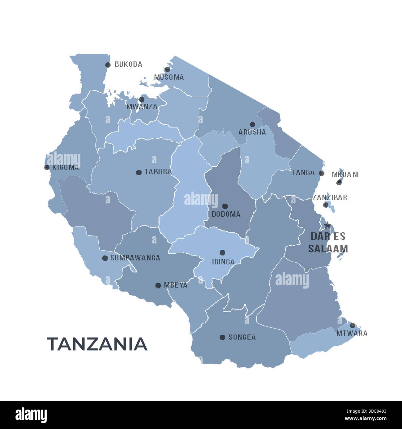 Dar es salaam tanzania map hi-res stock photography and images - Alamy