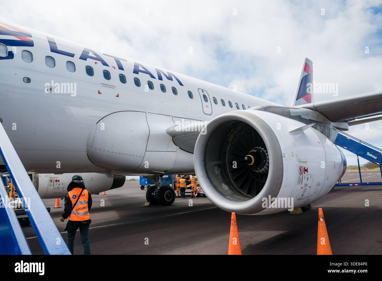LATAM Airlines Ecuador, Airbus A319, plane on the runway, engine ...