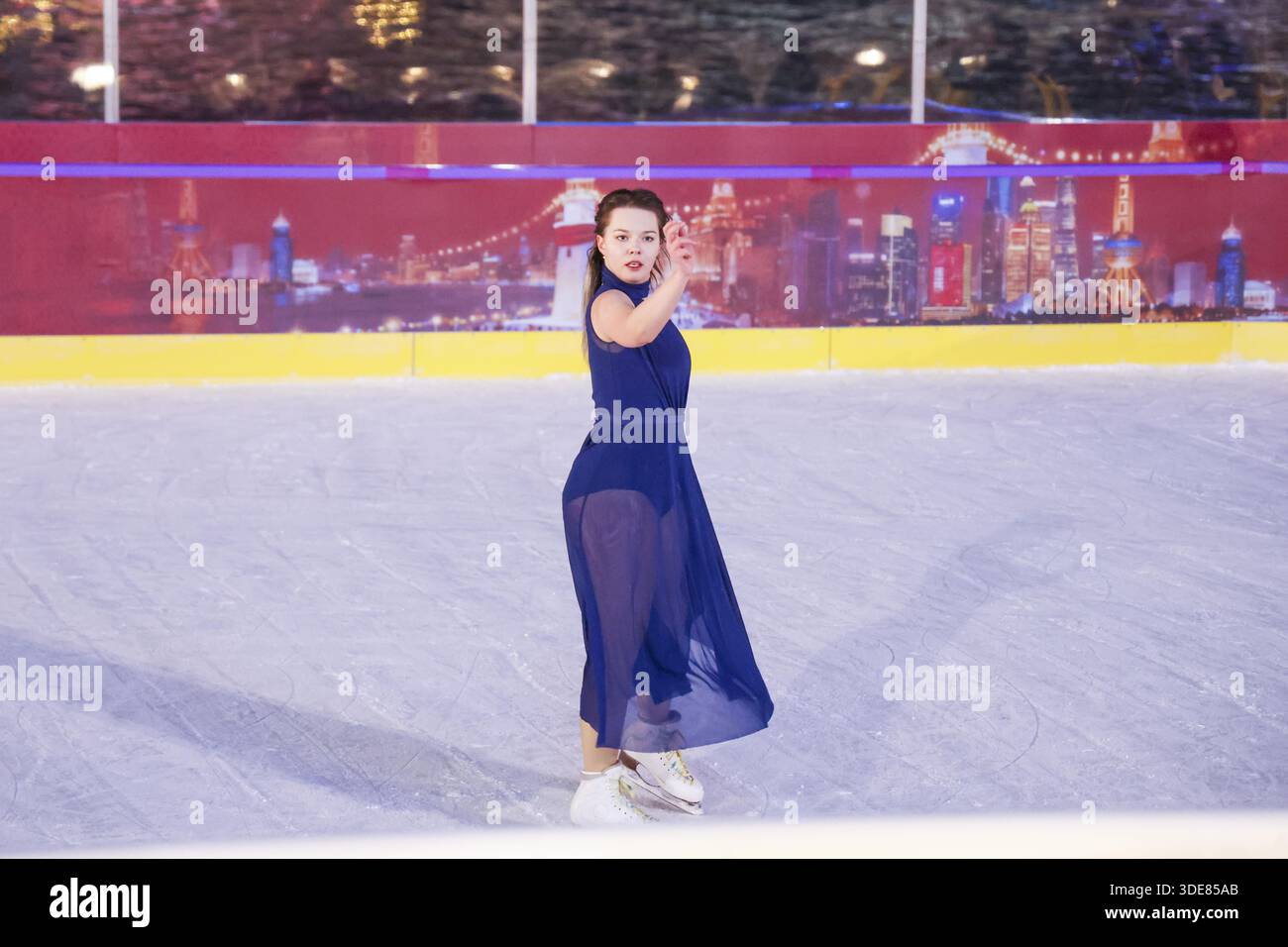Visitors enjoy ice and snow fun at the North Bund in Shanghai, China, 3 ...
