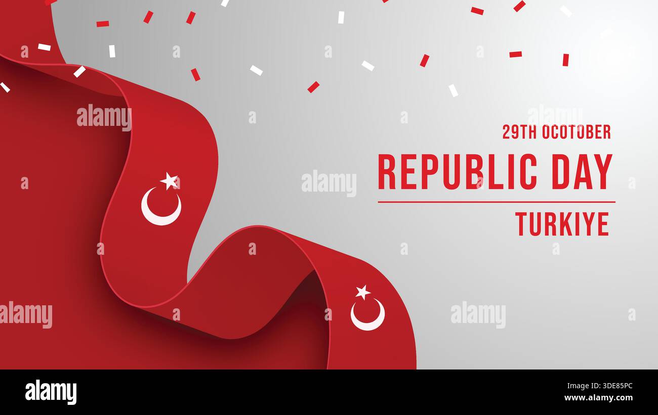 Patriotic Background for Turkiye National Celebrations Stock Vector ...