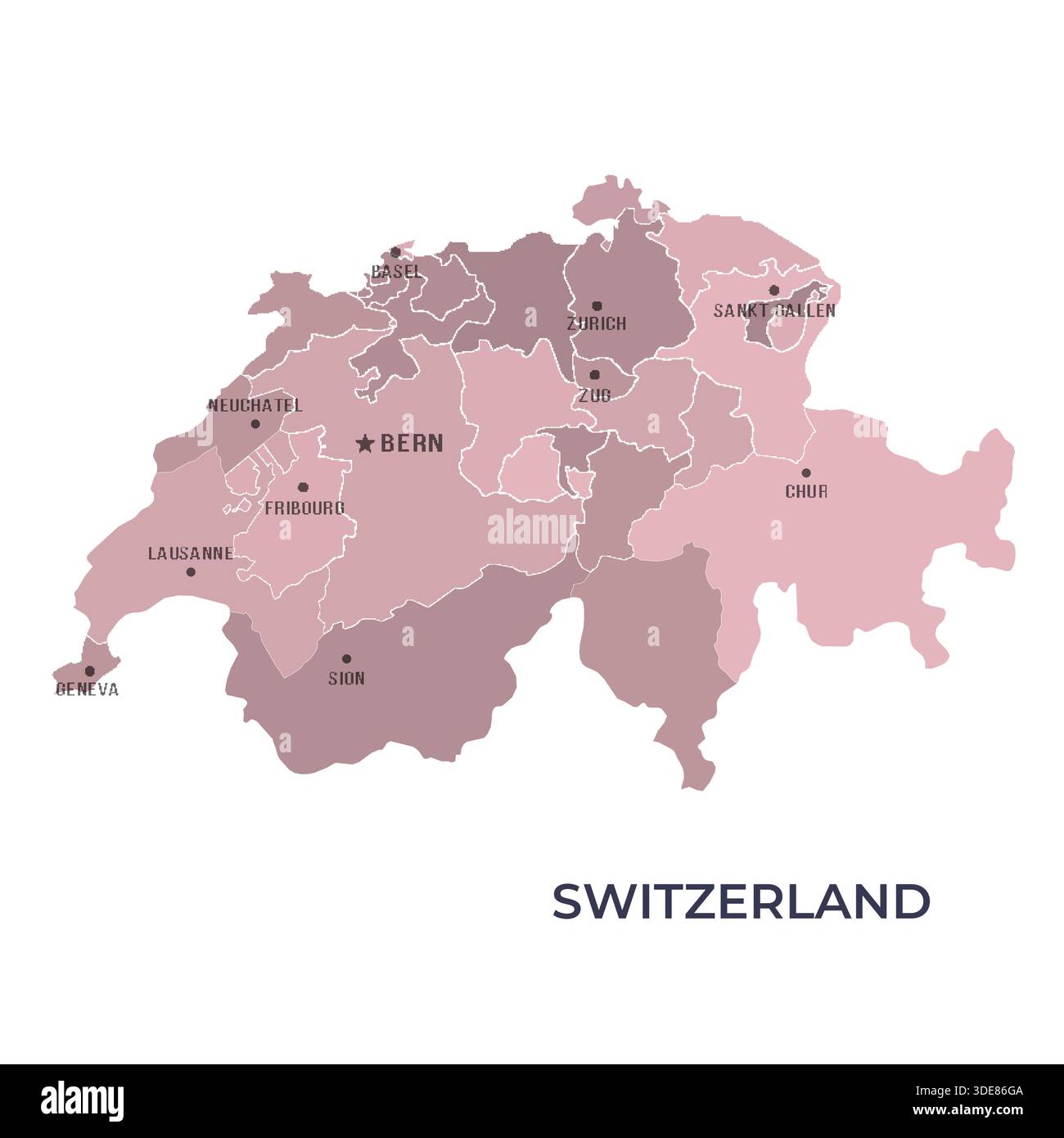 Geneva switzerland europe map Stock Vector Images - Alamy