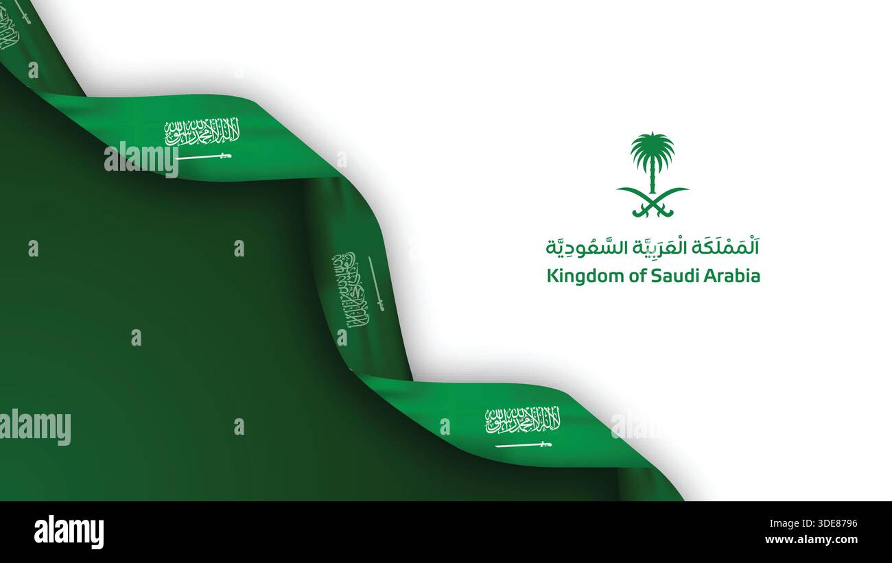 Creative Design of Kingdom of Saudi Arabia with National Identity Stock ...