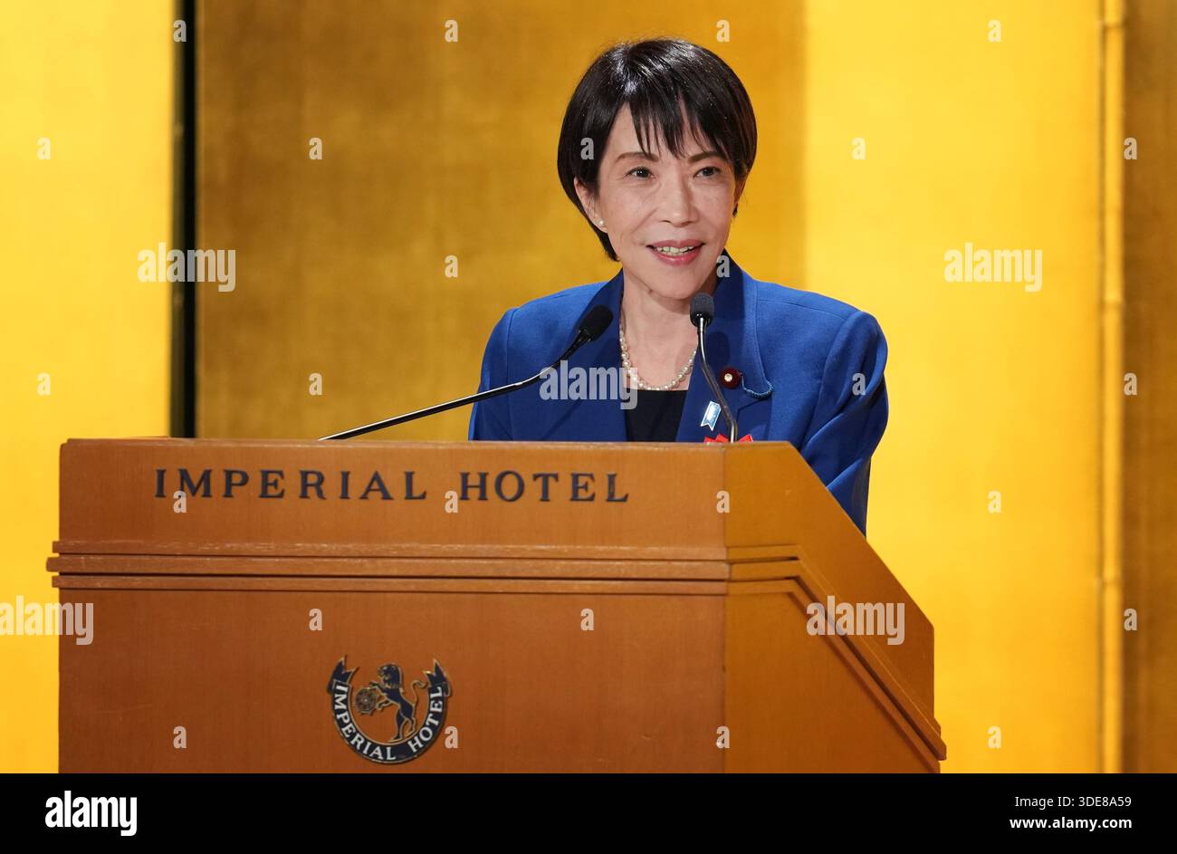 Japanese Prime Minister Sanae addresses the New Year's greetings ...