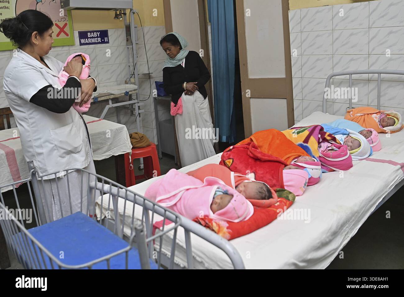 Agartala, Tripura, India, 01-01-2026: New born babies who were born on ...