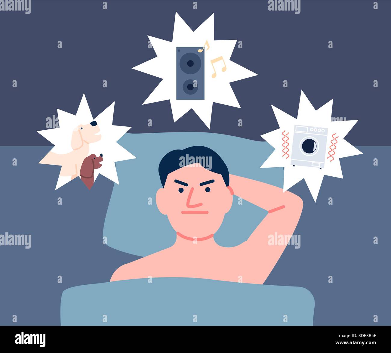 Noisy night Stock Vector Images - Alamy