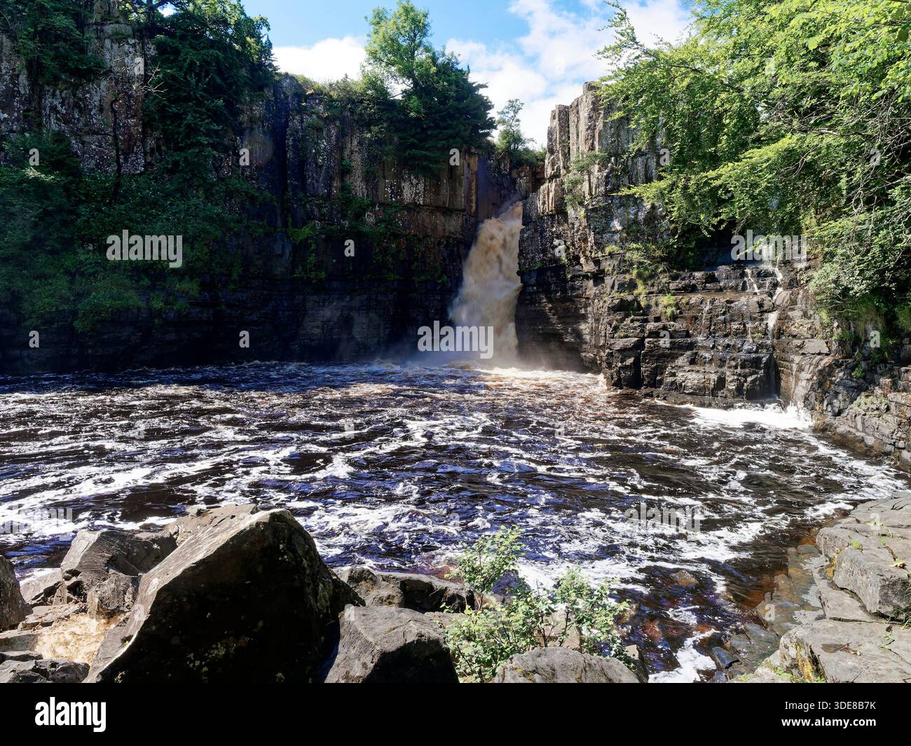 High Force, a stunning waterfall on the River Tees in England, its ...
