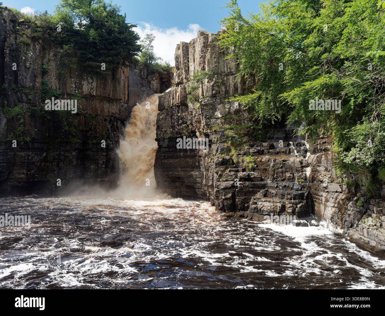 High Force, a stunning waterfall on the River Tees in England, its ...