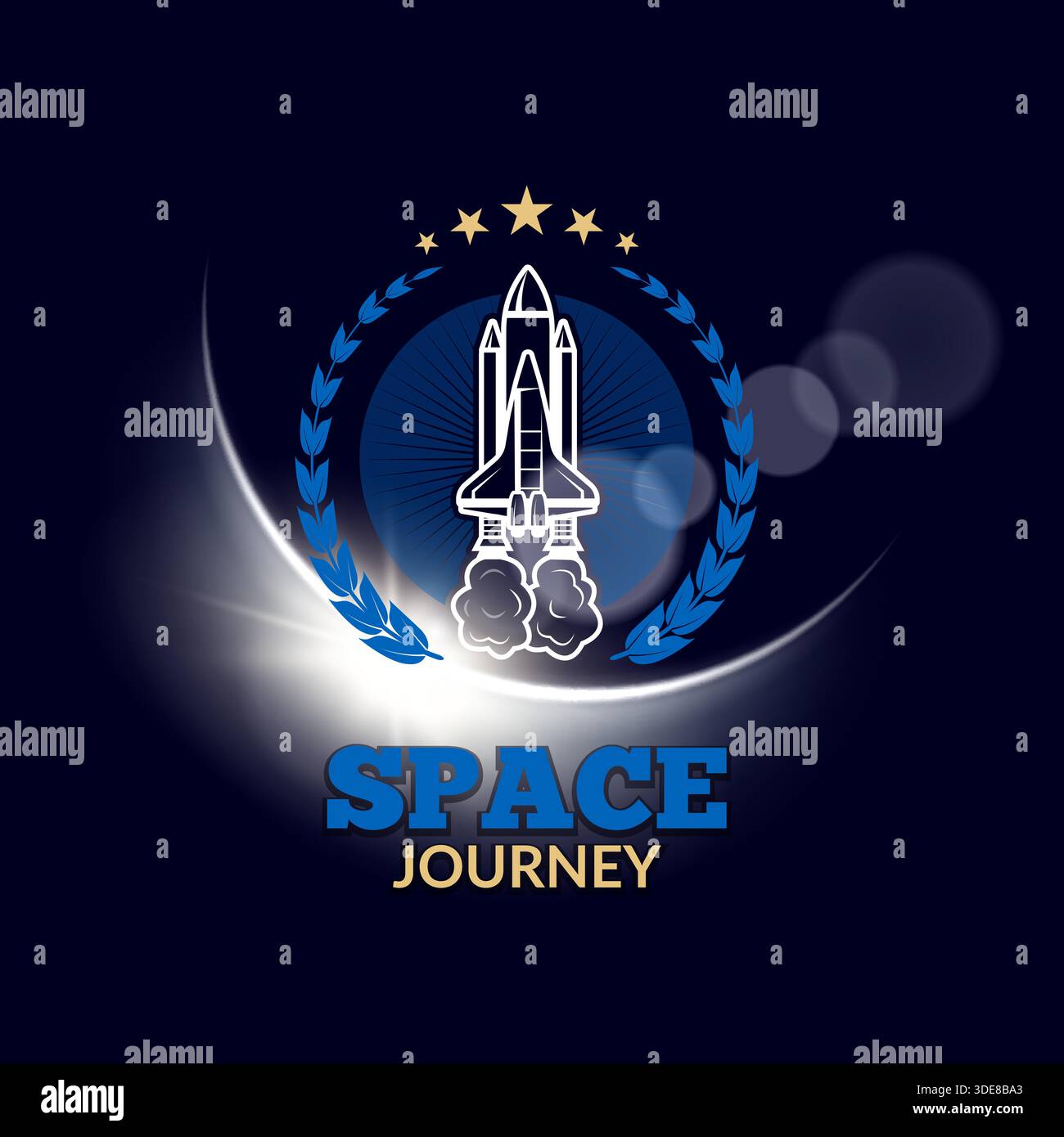Space expedition flying shuttle Stock Vector Images - Alamy