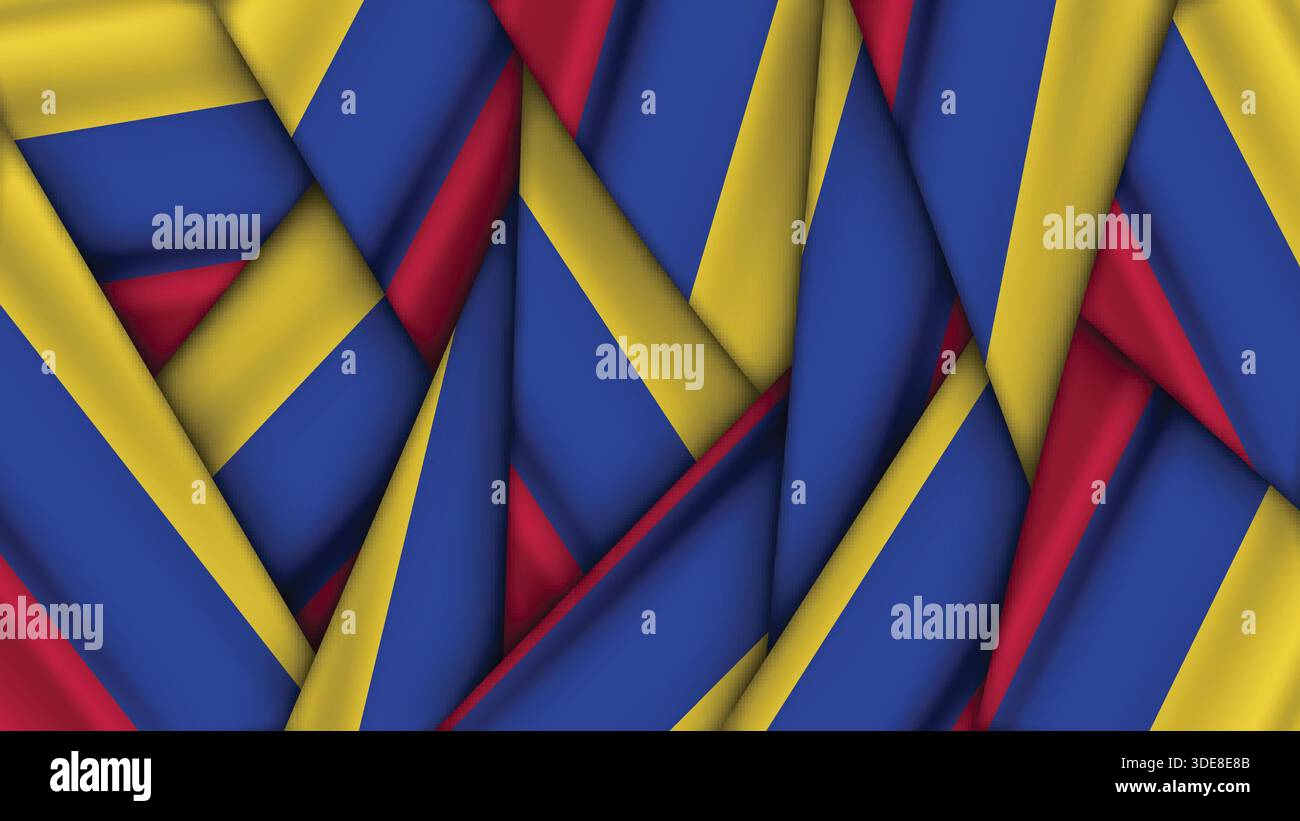 Set of COLOMBIA Flags Stacked on Top of Each Other Stock Vector Image ...