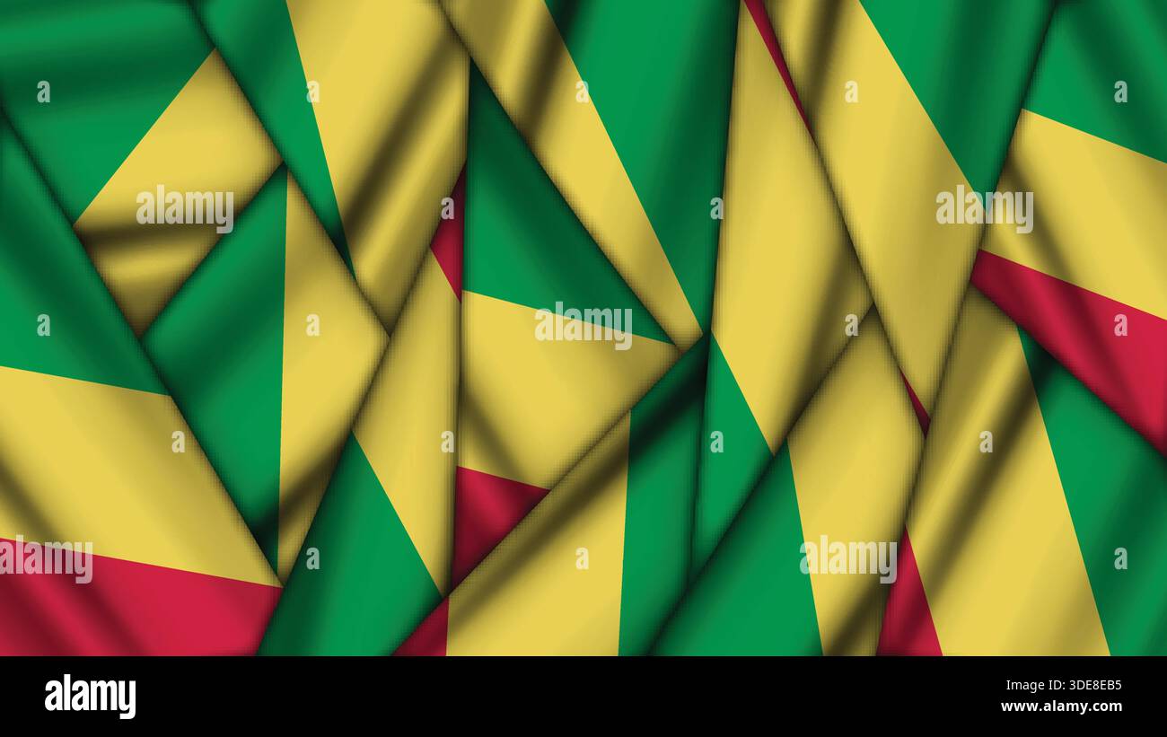 Set of CONGO Flags Stacked on Top of Each Other Stock Vector Image ...