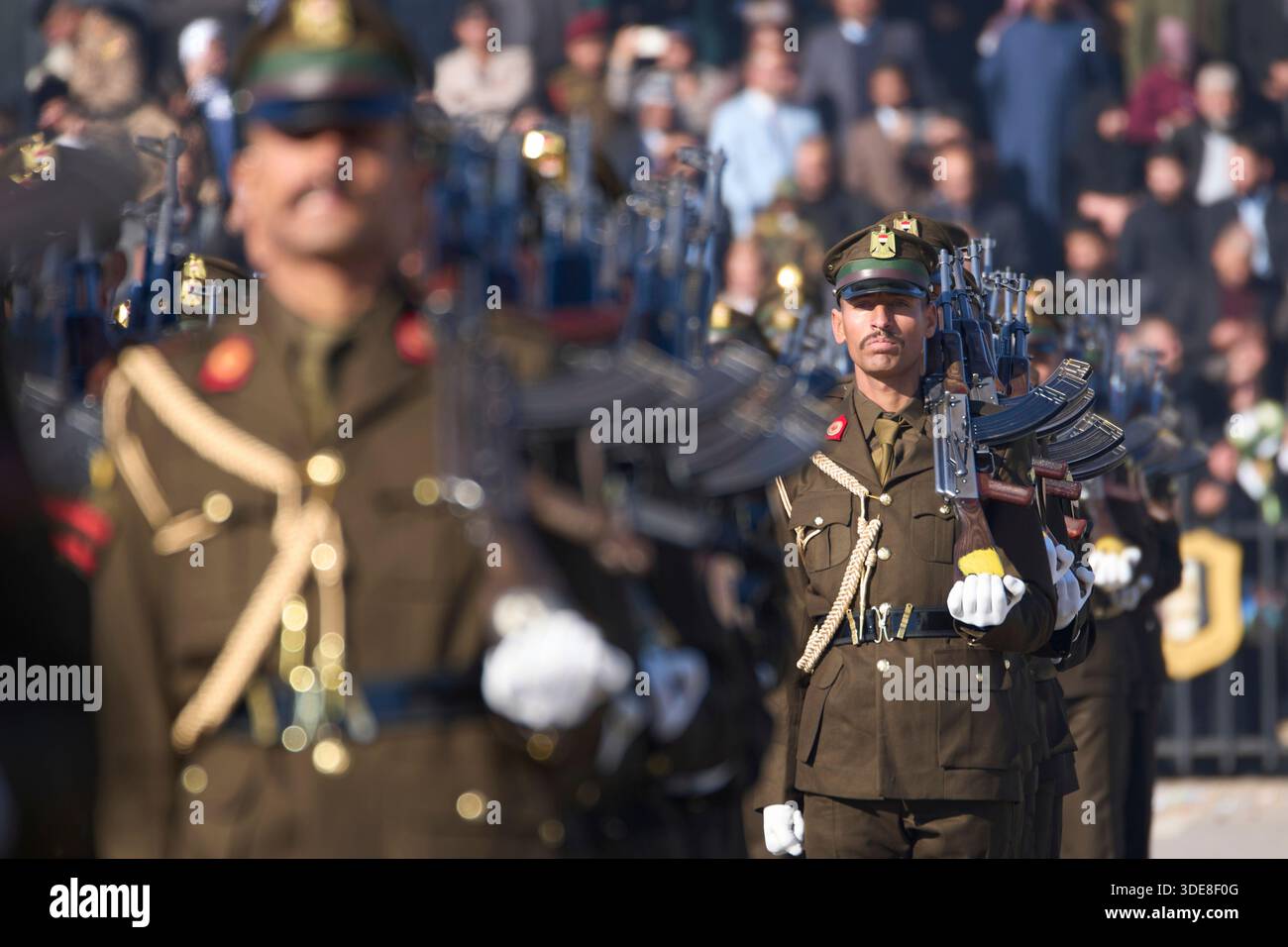 Newly graduated Iraqi Army officers march during Iraqi Army Day ...