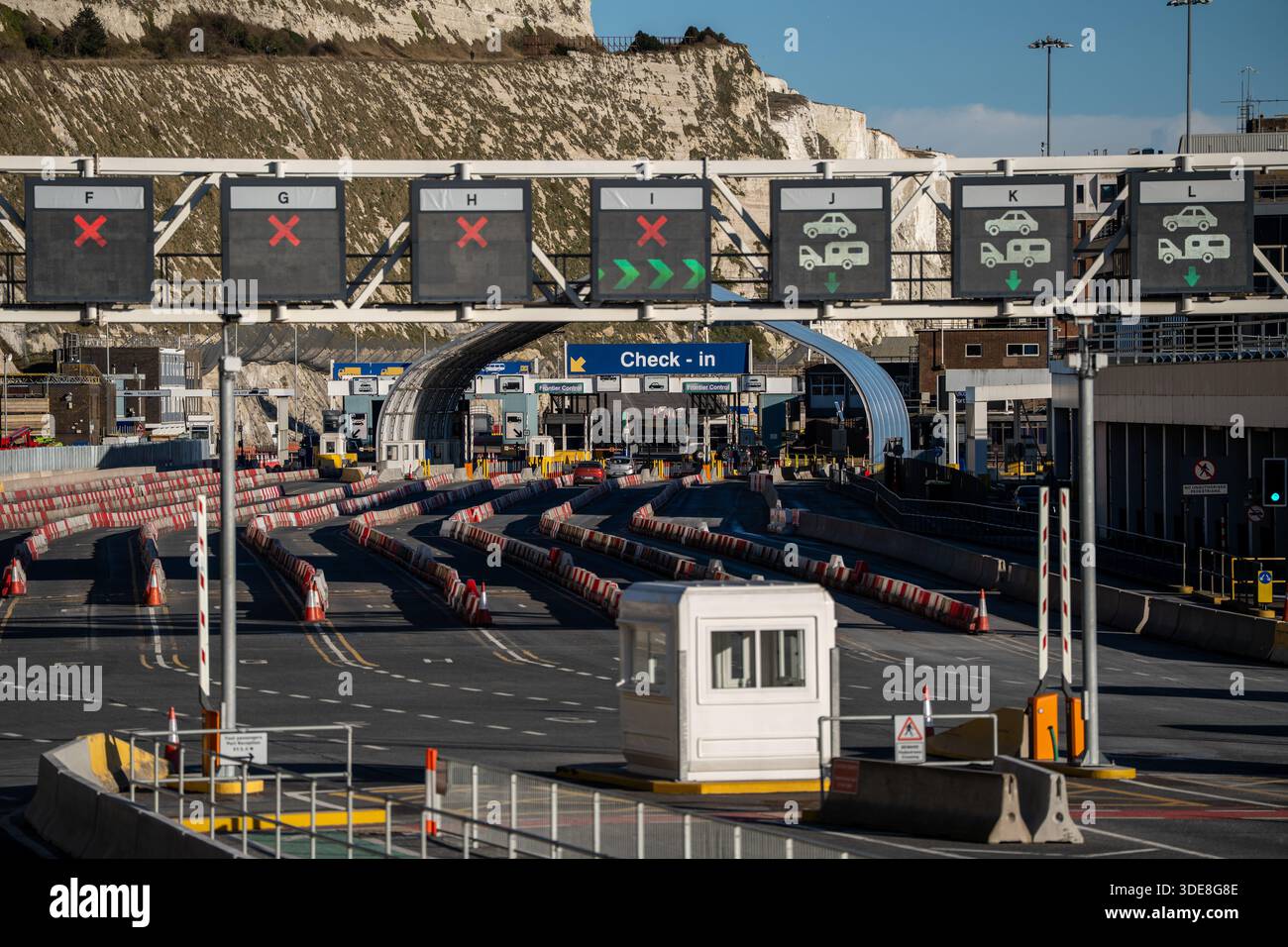 The car ferry check in crossing on January 3, 2026 in Dover, United ...