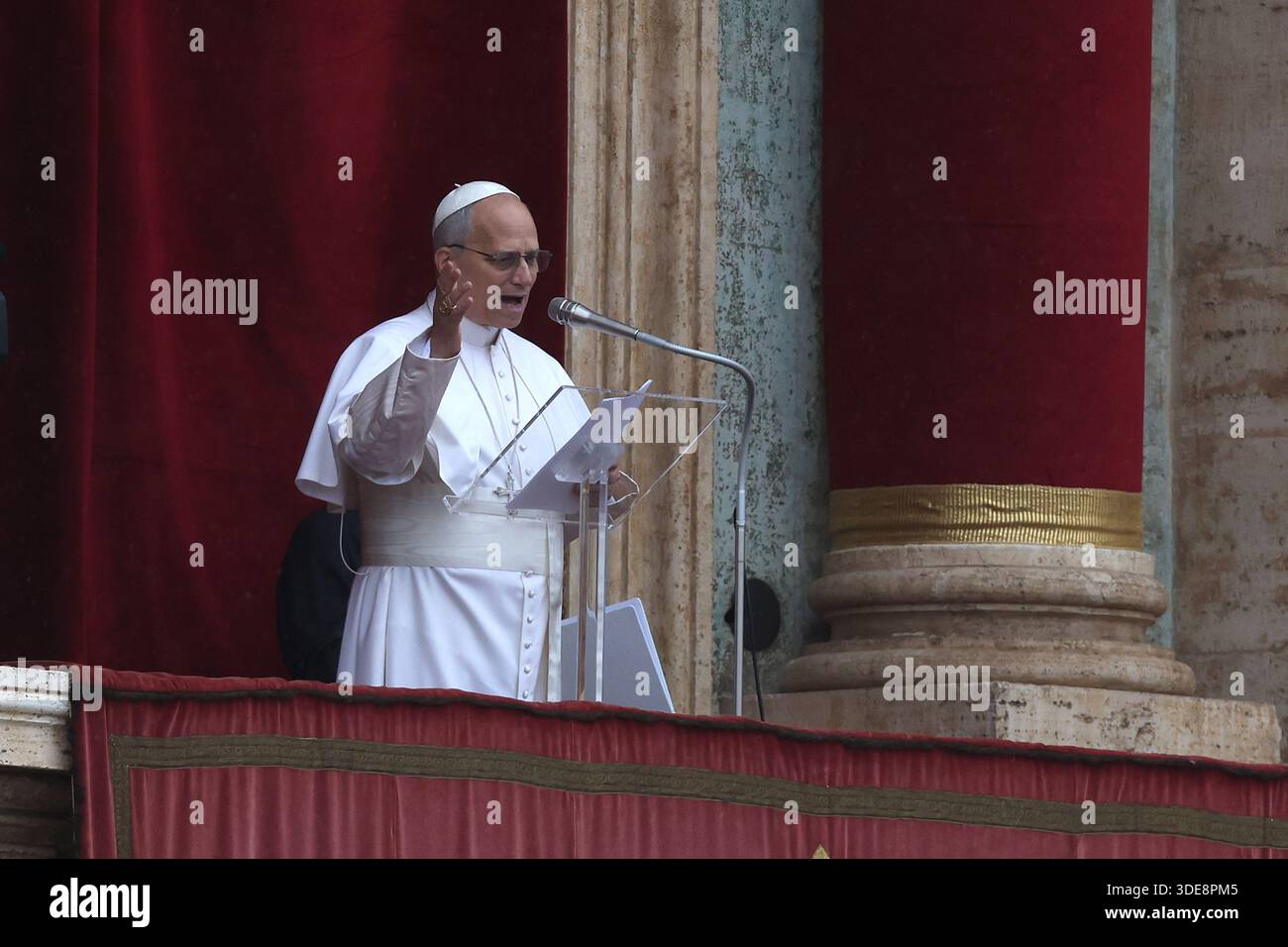 VATICAN CITY - Italy, January 6, 2026: Pope Leo XIV recites the Angelus ...