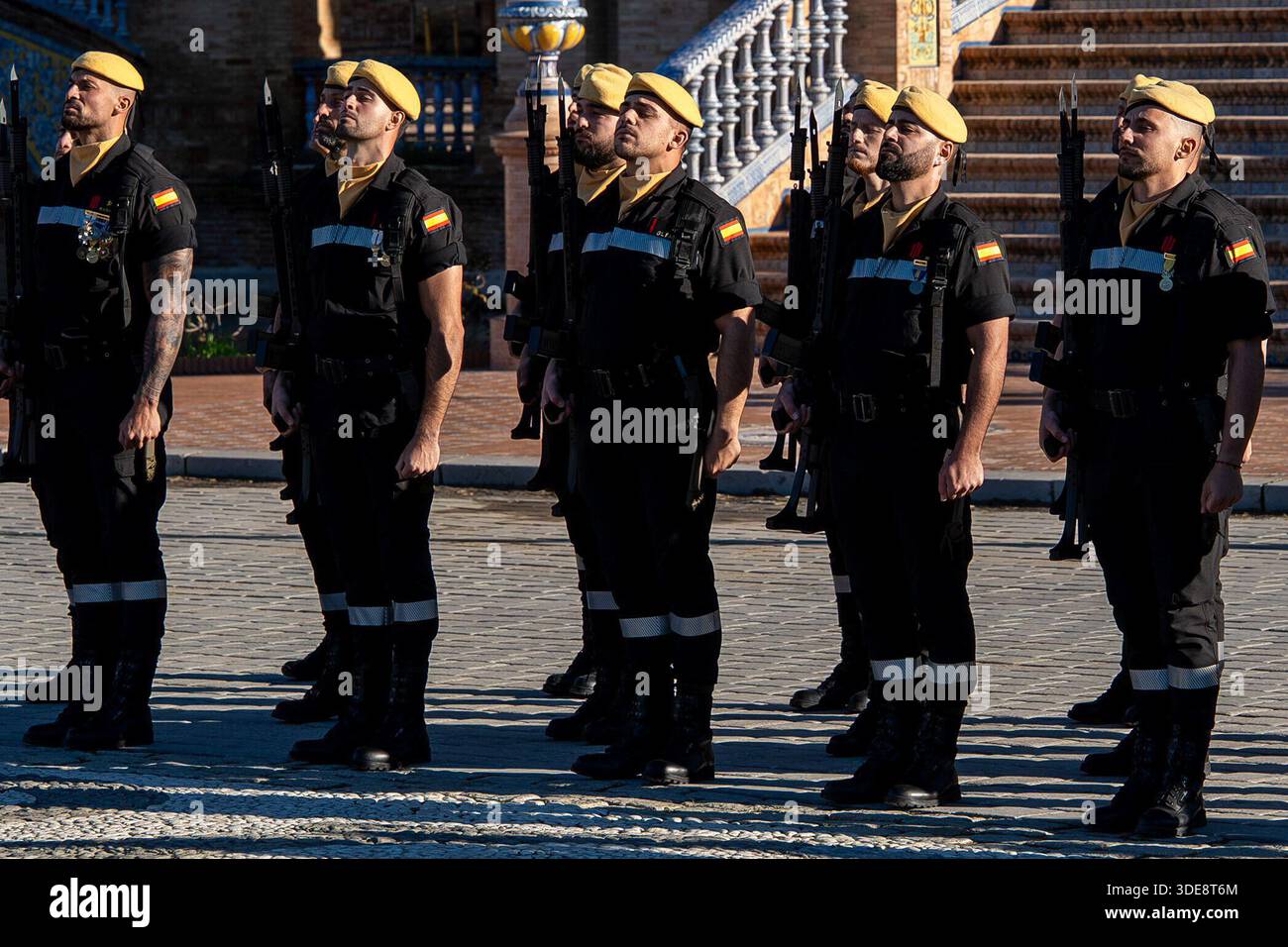 Members of the UME during the military parade held in the Plaza de ...