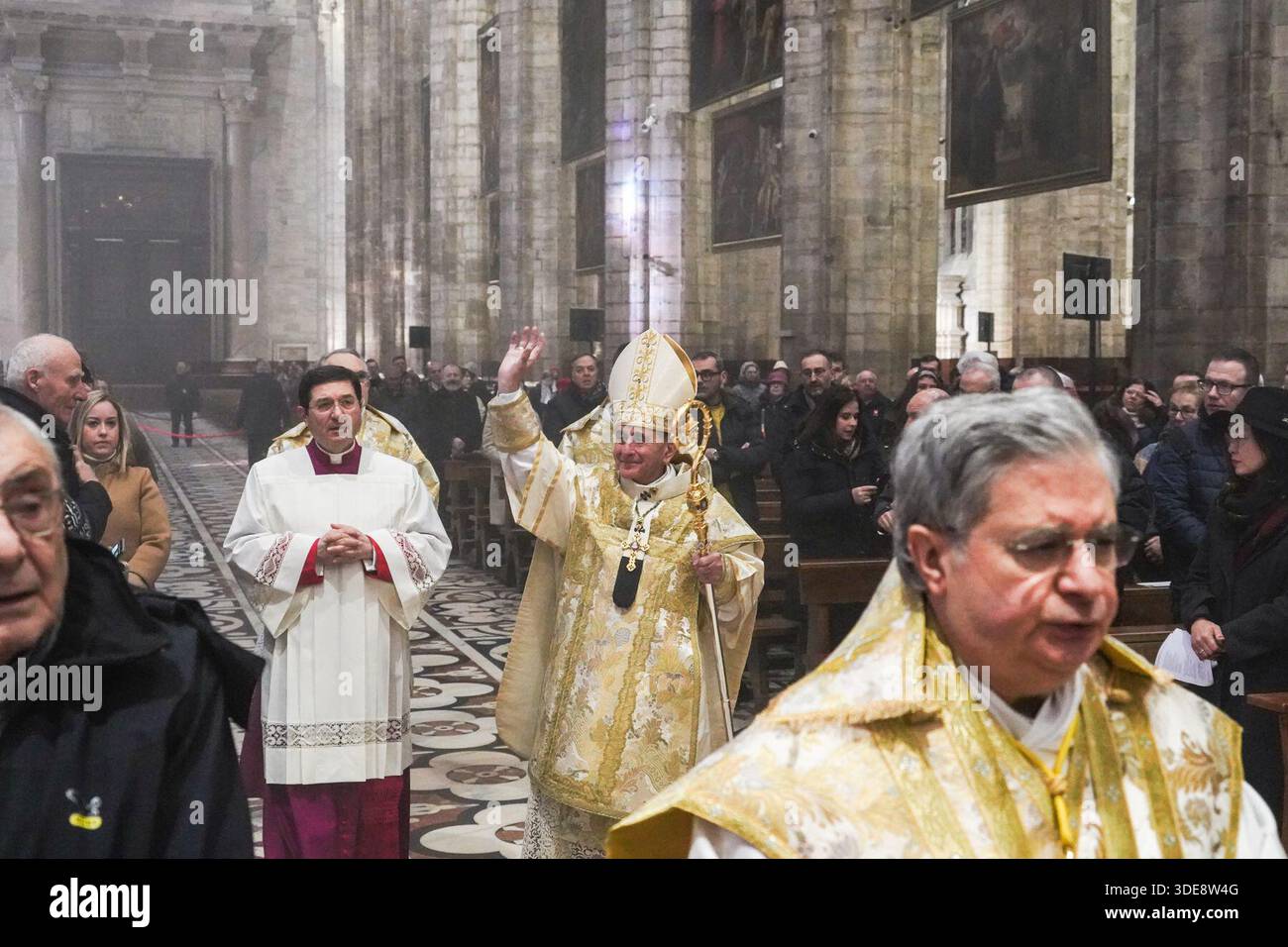 MILAN - Archbishop Mario Delpini of Milan celebrates Mass for the ...