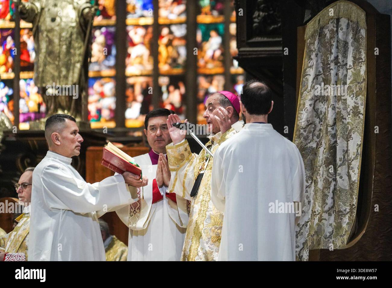MILAN - Archbishop Mario Delpini of Milan celebrates Mass for the ...